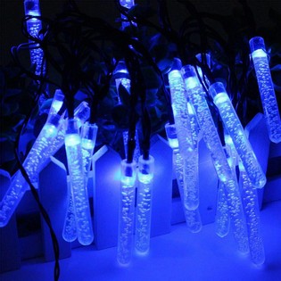 20PCS Icicle LED Battery LED String Lights Blue