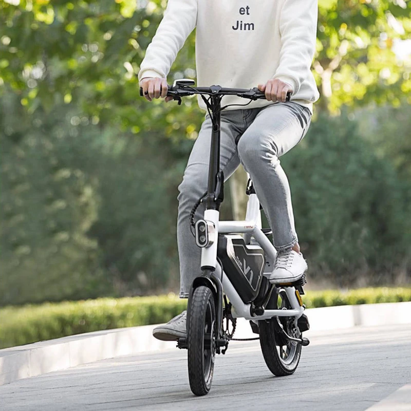 HIMO V1 Plus Portable Folding Electric Moped Bicycle White