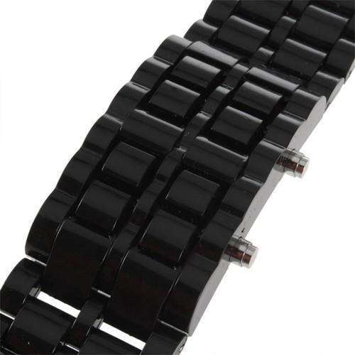 LED Digital Lava Wrist Watch Black