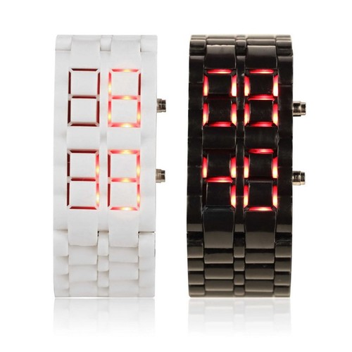 LED Digital Lava Wrist Watch Black