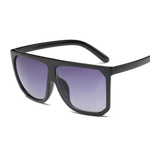 S17027 Unisex Retro Gradient Color Sunglasses Black Gray