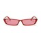 S17072 Women Vintage Sunglasses Rectangle Narrow Lens Red