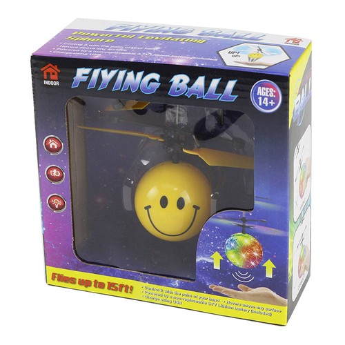 Smiley Face Flying Ball Infrared Induction Mini Aircraft Helicopter