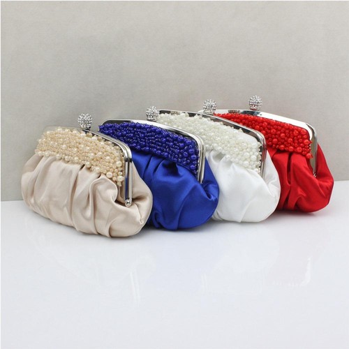 I13 Women's Wedding Evening Party Formal All Seasons Bags Tote White