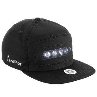 Unisex Sports Cap with LED Screen Black