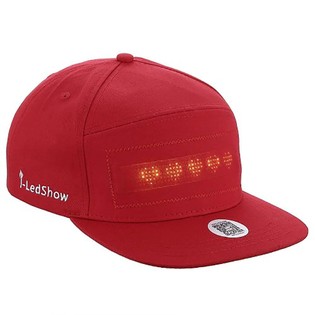 Unisex Sports Cap with LED Screen Red