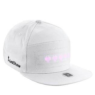 Unisex Sports Cap with LED Screen White