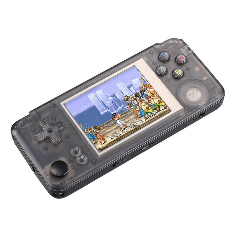 PowKiddy Q9 Handheld Game Console Transparent Black