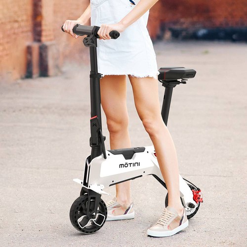 MOTINI Nano Mini Portable Electric Scooter 250W Motor White