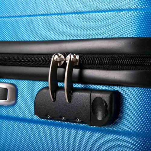 Fliex Hard Shell Travel Cases Trolley Luggages 24 Inch Blue