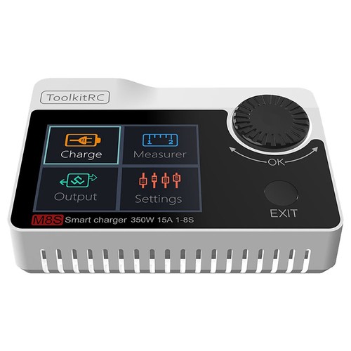 ToolkitRC M8S DC 400W 18A Compact Battery Balance Charger White