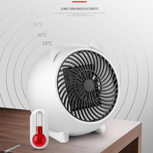 500W Electric Fan Heater white
