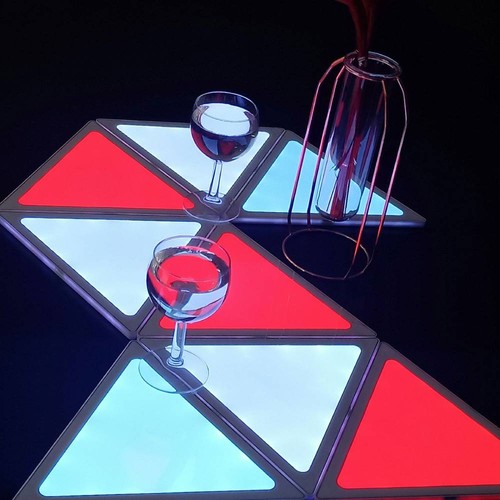 9pcs Creative Triangle Modular Touch-sensitive Light EU Plug