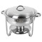 4pcs ZOKOP 5Qt Stainless Steel Round Buffet Stove Sliver