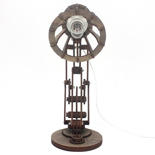 Wooden Creative Foldable Desk Lamp Stand Without Light Bulb Walnut