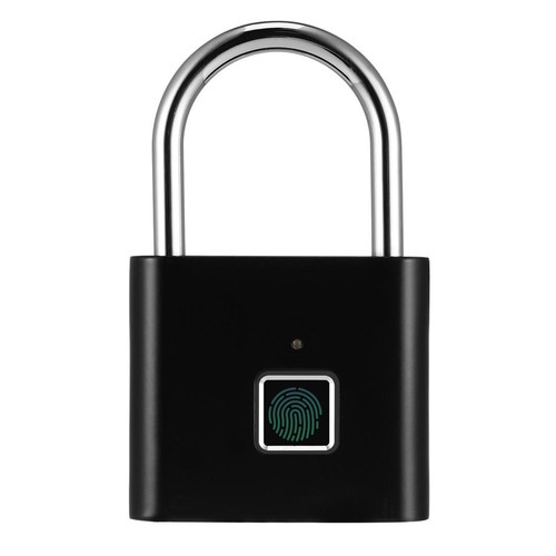 Smart Fingerprint Padlock USB Charging Black