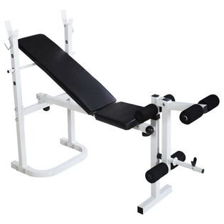 N-008 Folding Multi-function Fitness Weightlifting Bed White