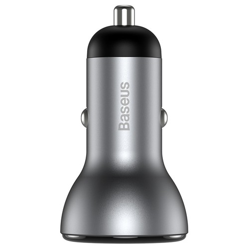 Baseus 45W Car Fast Charger Dual SCP Dual USB Port Gray