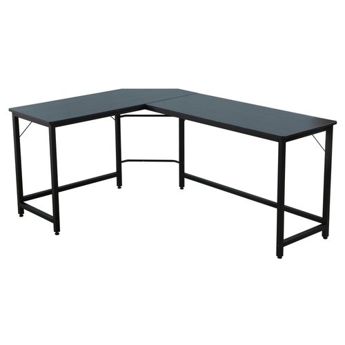 Home Office L-shaped Combination Corner Table Black