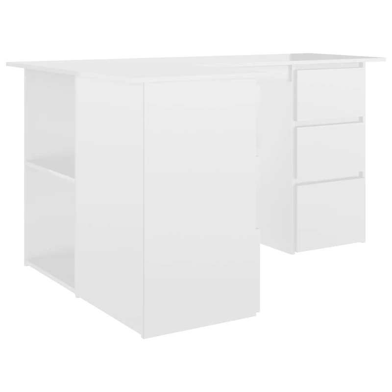 White high gloss corner desk store