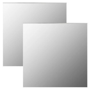 Wall Mirrors 2 pcs 70x70 cm Square Glass