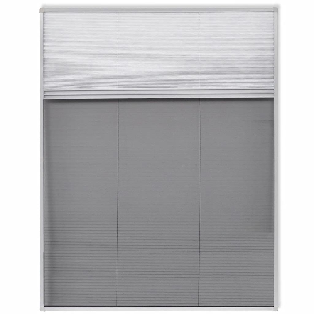 Insect Plisse Screen Window Aluminium 160 x 110 cm with Shade
