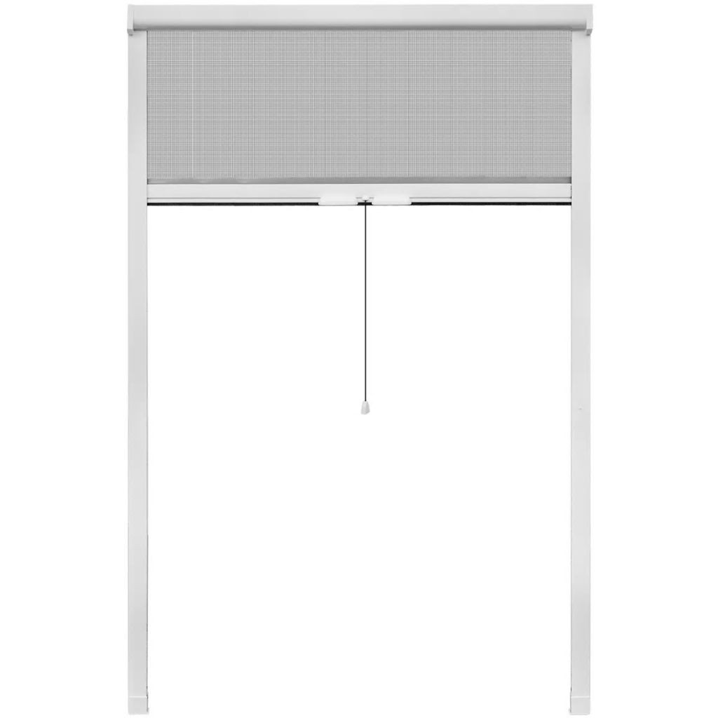 White Roll Down Insect Screen for Windows 120 x 170 cm