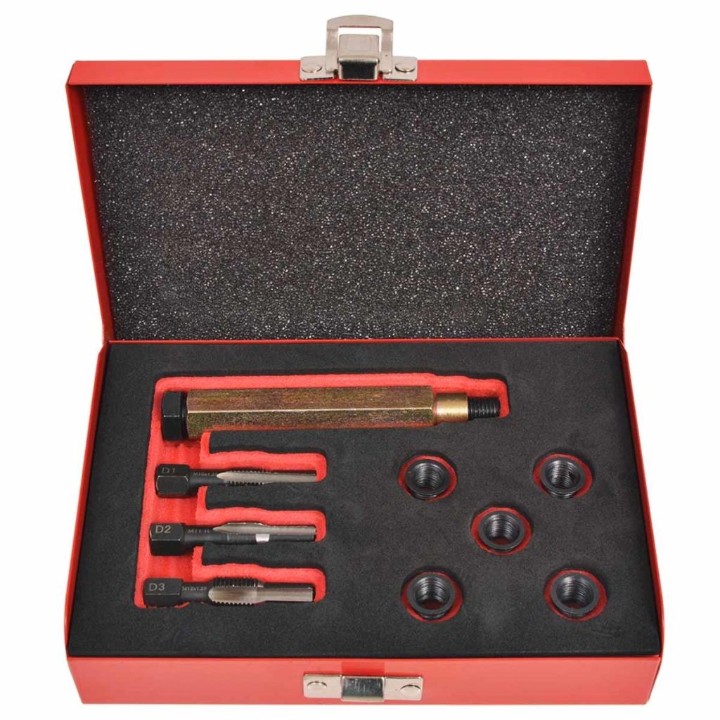Nine Piece Glow Plug Thread Repair Kit M10 x 1.25 mm