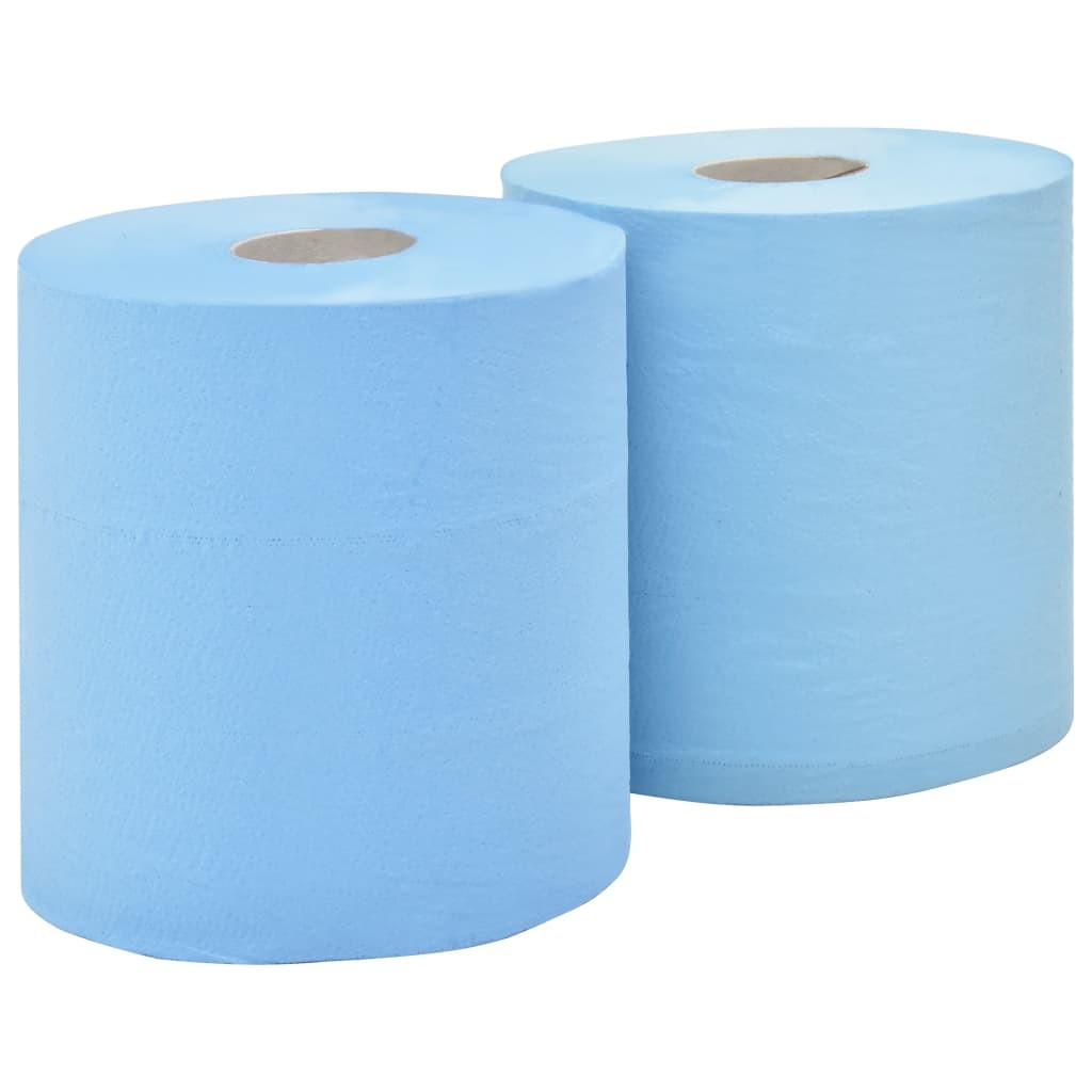 2-Ply Industrial Paper Wiper 2 Rolls 20 cm Blue