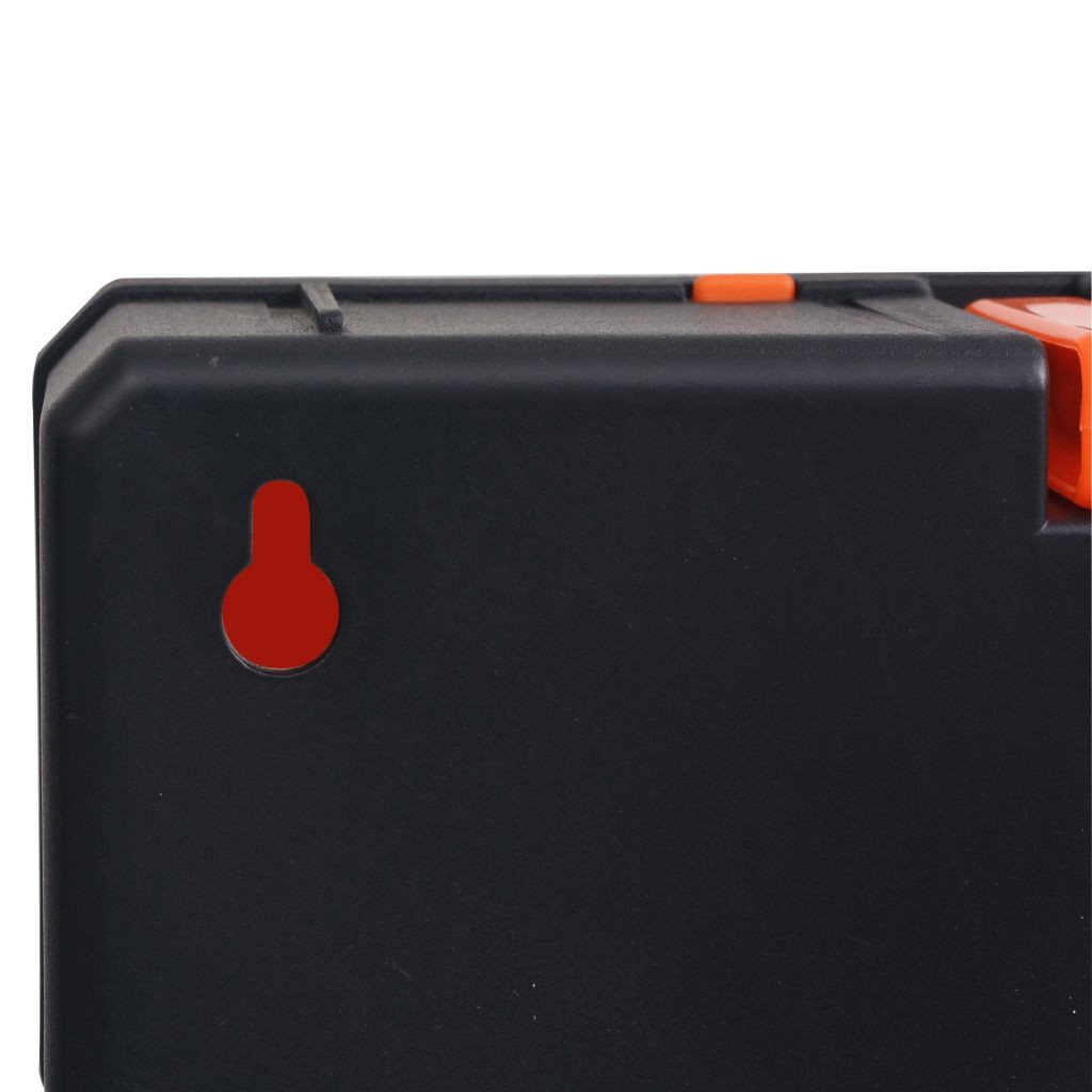 Portable Wall-Mountable Toolbox with 12 Compartments