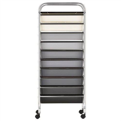 10-Drawer Mobile Storage Trolley Ombre Plastic