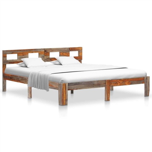 Bed Frame Solid Sheesham Wood 140x200 cm