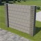 Gabion Fence with 2 Posts Galvanised Steel and PVC 180x180 cm