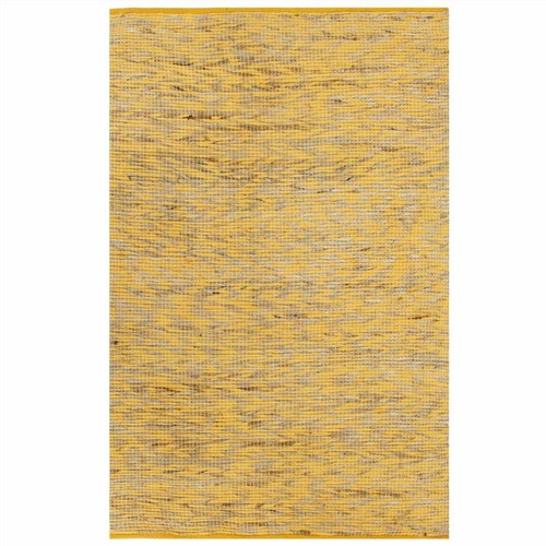 Handmade Rug Jute Yellow and Natural 80x160 cm