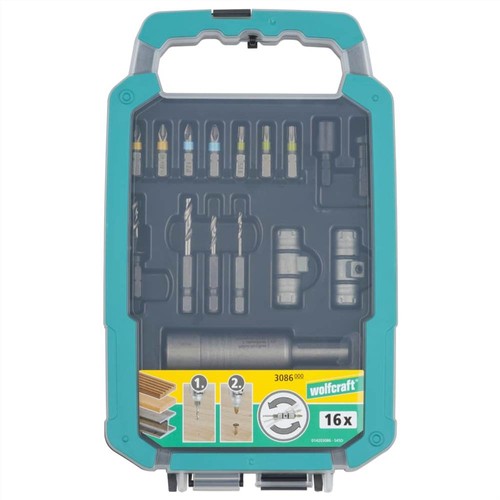 wolfcraft 16 Piece Flip Bit Set All-in-One