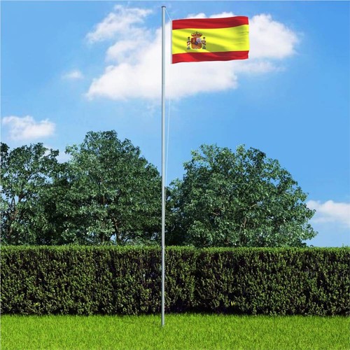 Spain Flag and Pole Aluminium 6,2 m