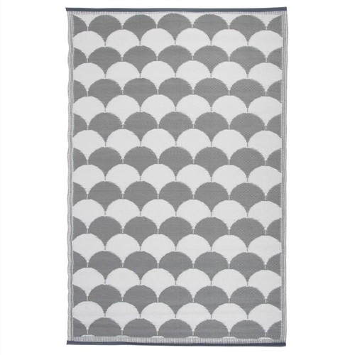 Esschert Design Outdoor Rug 180x121 cm Grey and White OC24