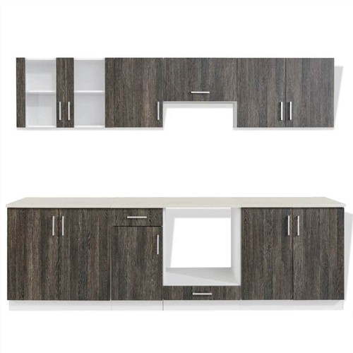 Kitchen Cabinet Unit 8 Pieces Wenge Look