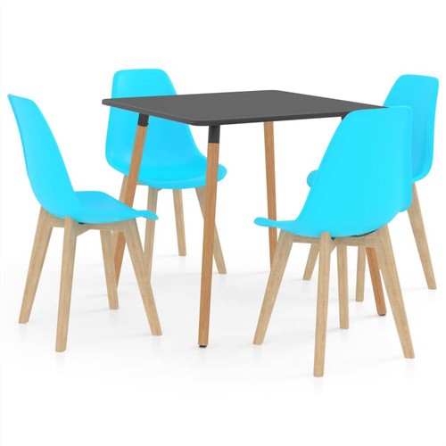 5 Piece Dining Set Blue