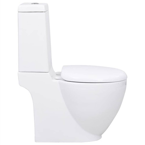 Ceramic Toilet Back Water Flow White