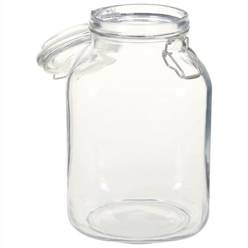Glass Jars with Lock 6 pcs 3 L