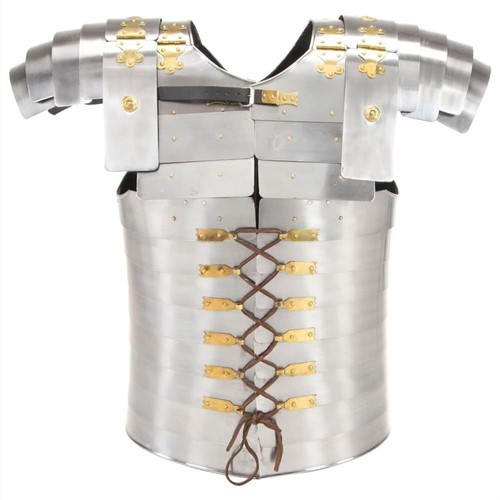 Roman Soldier Body Armour Replica LARP Silver Steel