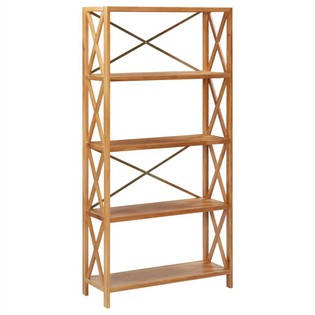 5-Tier Shelf 80x30x163.5 cm Solid Oak Wood