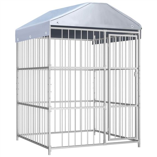 Outdoor Dog Kennel with Roof 150x150x200 cm