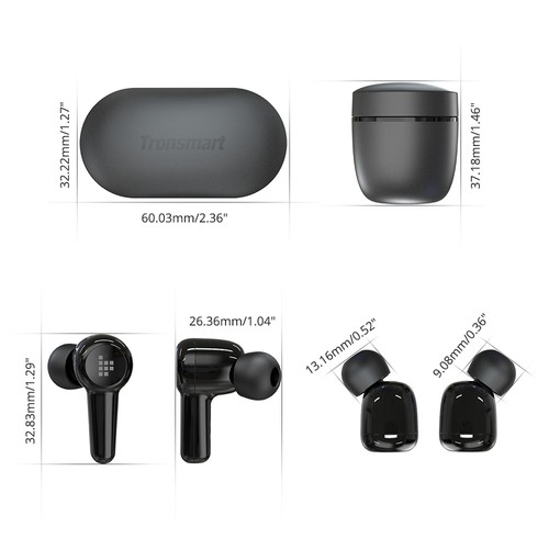 Tronsamrt Apollo Air Plus Qualcomm QCC3046 ANC TWS Earphones Black