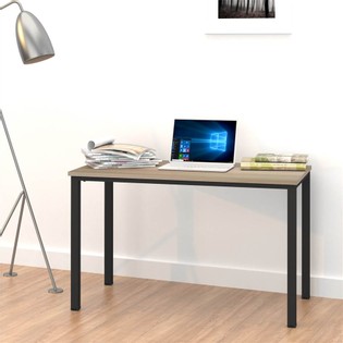 Home Office 47" Computer Desk with Wooden Tabletop Beige