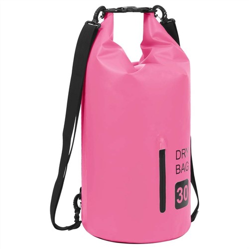 Dry Bag with Zipper Pink 30 L PVC