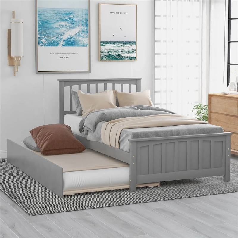 Trundle bed gray store