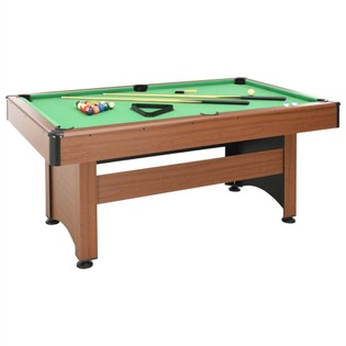 6 Feet Billiard Table 184x108x82 cm Brown