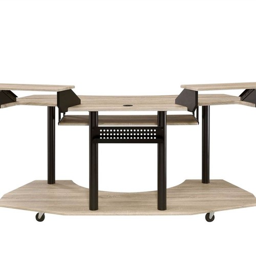 ACME Eleazar Computer Desk with Keyboard Tray Oak
